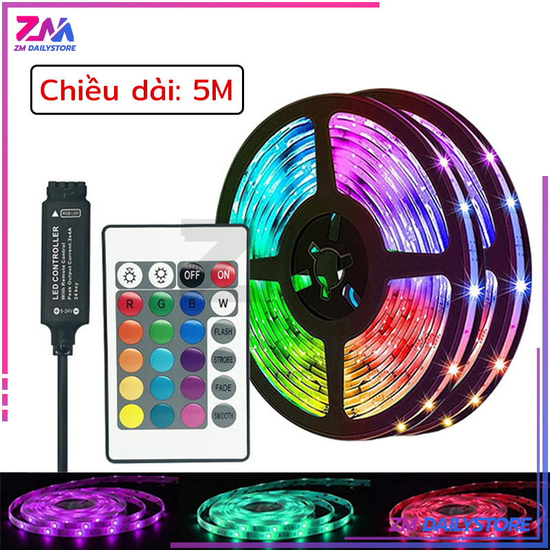 Đèn LED 5m,Đèn dây led RGB 16 triệu màu 5M,10M,15M,đổi theo nhiệt độ ...