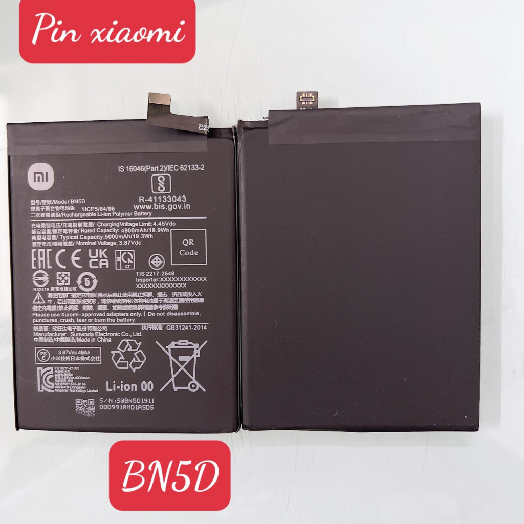 BN5D - PIN XIAOMI REDMI NOTE 11 4G - PIN XIAOMI REDMI NOTE 11S 4G ...