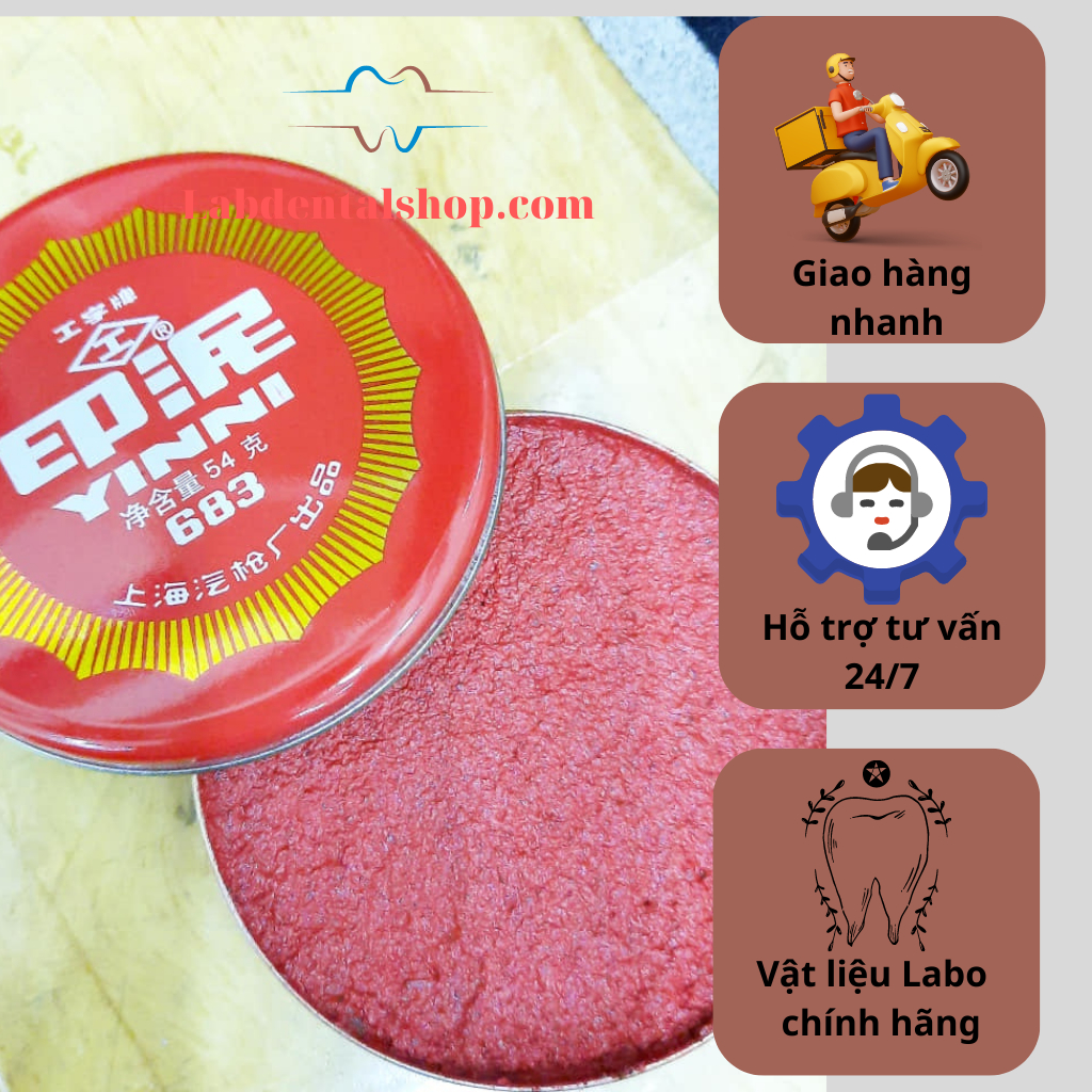 Mực đỏ rà sườn lòng mão, in con dấu thư pháp Yinni LABDENTALSHOP sản ...