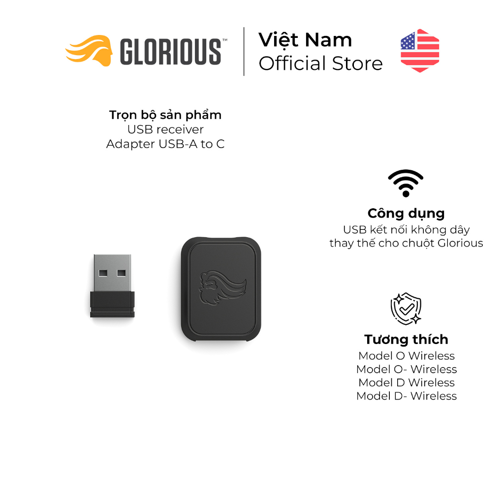 Dongle thay thế Glorious Wireless Dongle Kit - Hàng Chính Hãng | Shopee ...