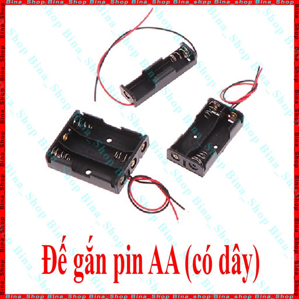 Đế gắn pin AA 1.5v Đế pin AA 1 ngăn/2 ngăn/ 3 ngăn có dây | Shopee Việt Nam