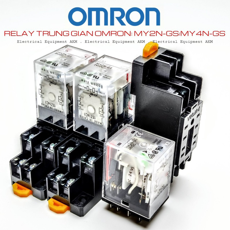 Relay Trung Gian OMRON MY4N-GS MY2N-GS 24VDC, 220VAC | Shopee Việt Nam