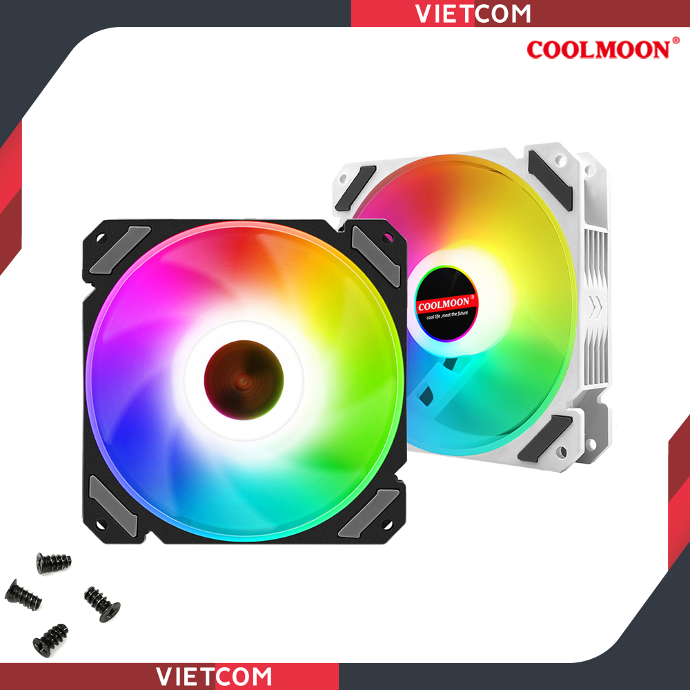 Quạt Tản Nhiệt, Fan Led RGB Coolmoon X1, Bộ Hub Coolmoon + điều khiển ...