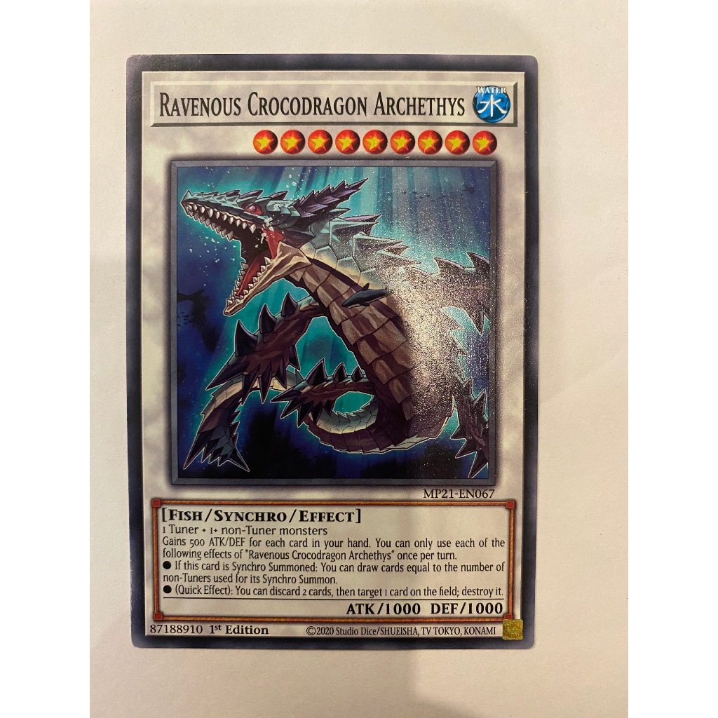 [Thẻ Bài Yugioh Chính Hãng] Ravenous Crocodragon Archethys | Shopee ...