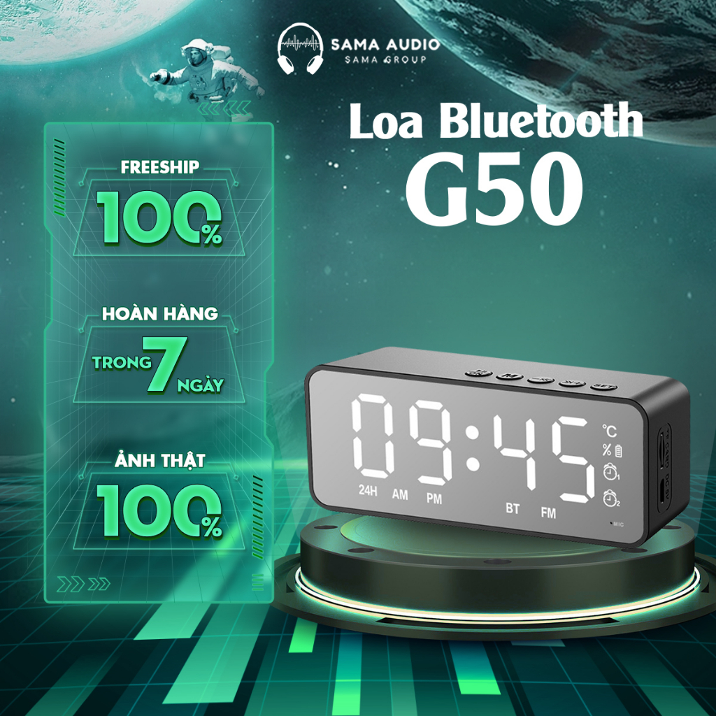 G50 Loa Gương Bluetooth Màn Hình Led Mini Giá Rẻ | Đài FM - Tích Hợp Đồng Hồ - Báo Thức - Màn ...