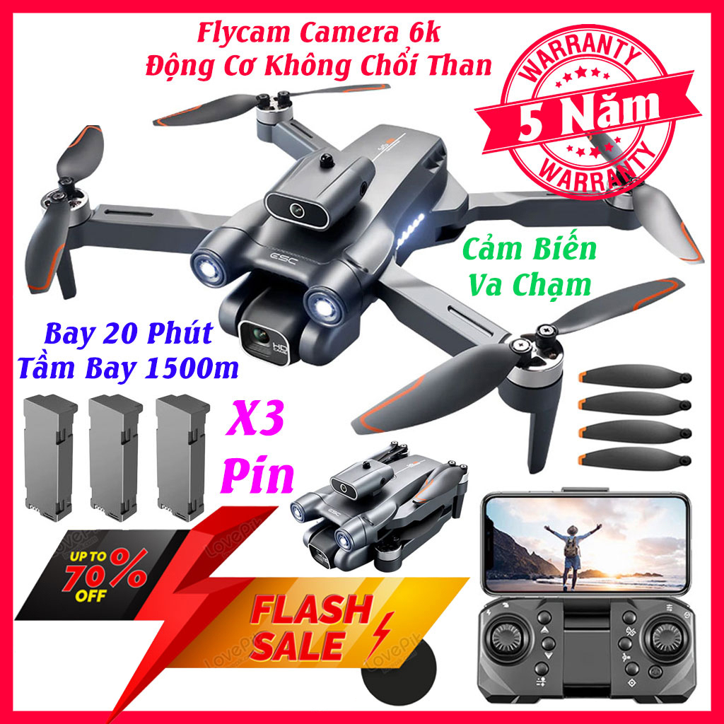 Flycam điều khiển từ xa S1S - Flycam mini giá rẻ trang bị camera kép 8k ...