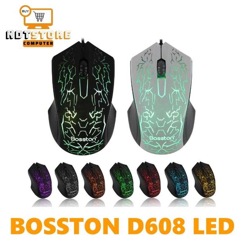 Chuột Có Dây Bosston D608 LED - Mouse Bosston D608 LED - Chuột Có LED | Shopee Việt Nam