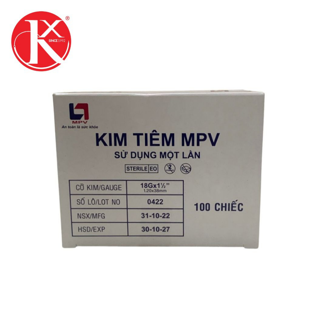 KIM TIÊM SỬ DỤNG MỘT LẦN VIỆT NAM MPV KIM 18G / 23G (hộp 100 cái ...