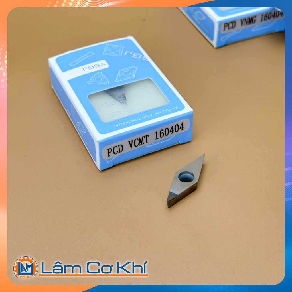 Mảnh chíp tiện PCD VC16 (chip V16 một mặt) (VCMT160404, VCMT160408 ...