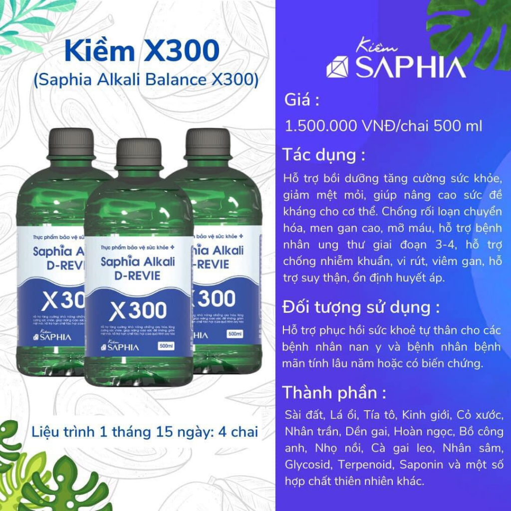 Kiềm X300 Saphia Alkali D-Revie | Shopee Việt Nam