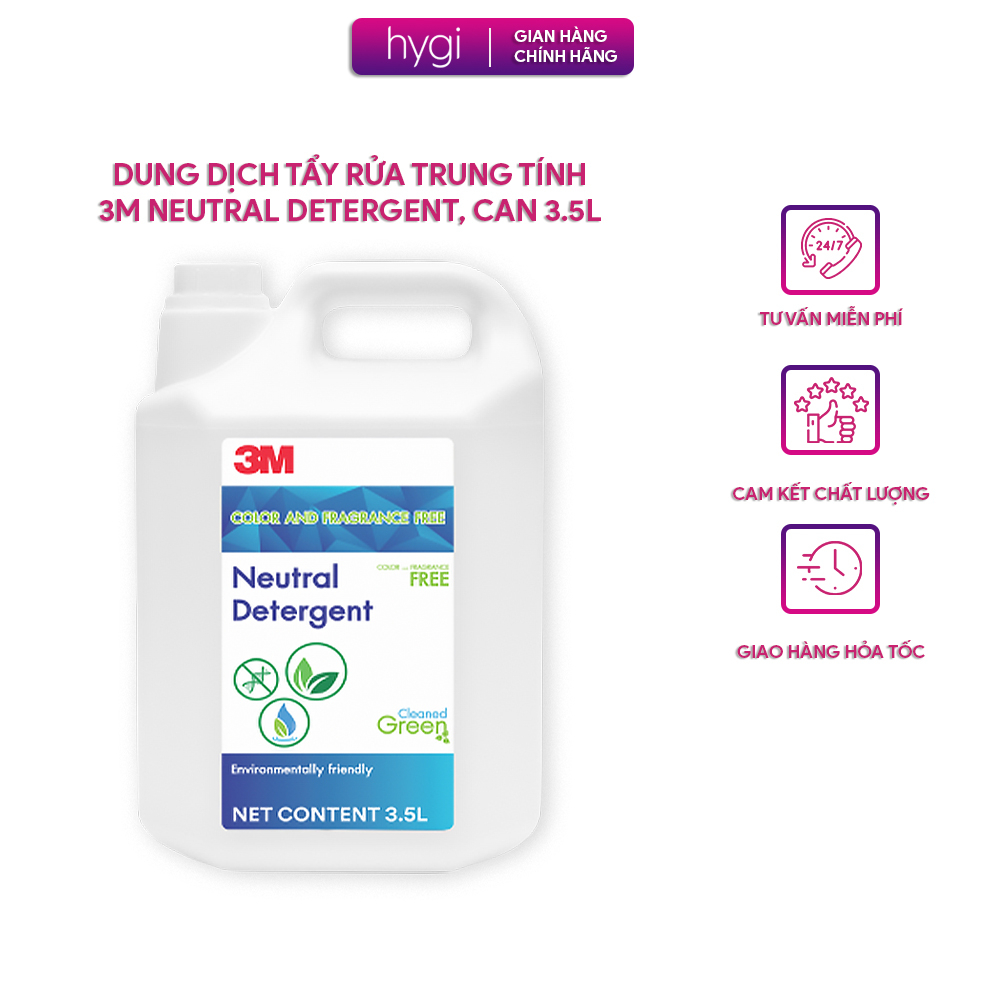 Dung dịch tẩy rửa trung tính đa dụng 3M Neutral Detergent không mùi ...