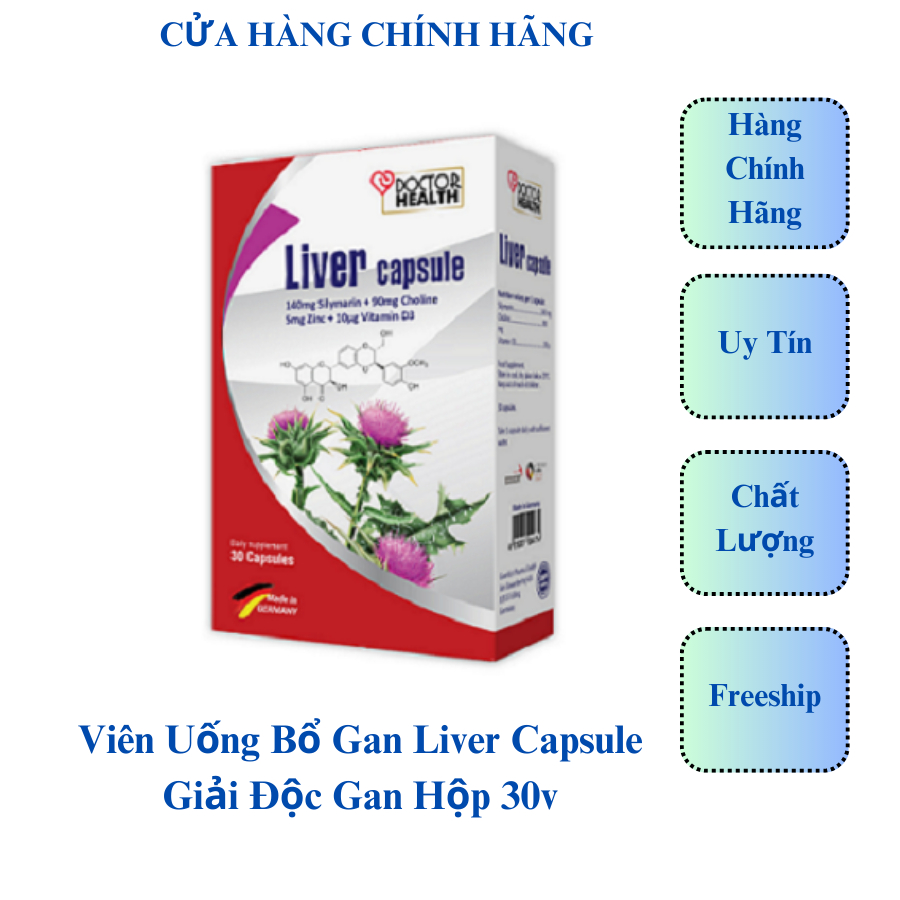 Viên Bổ Gan Liver Capsule Nhập Khẩu Đức Hộp 2 Vỉ 30 Viên, Giải Độc Cho ...
