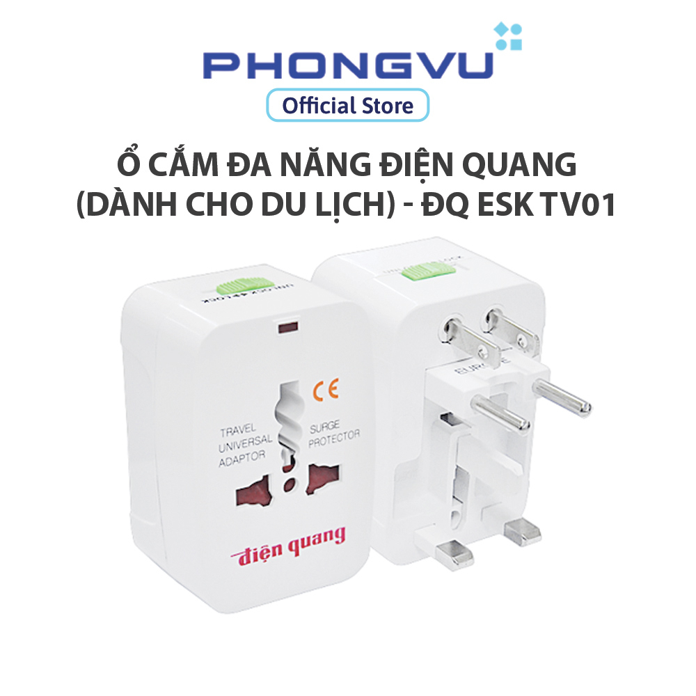 Ổ cắm đa năng Điện Quang (dành cho du lịch) ĐQ ESK TV01 - Bảo hành 12 ...
