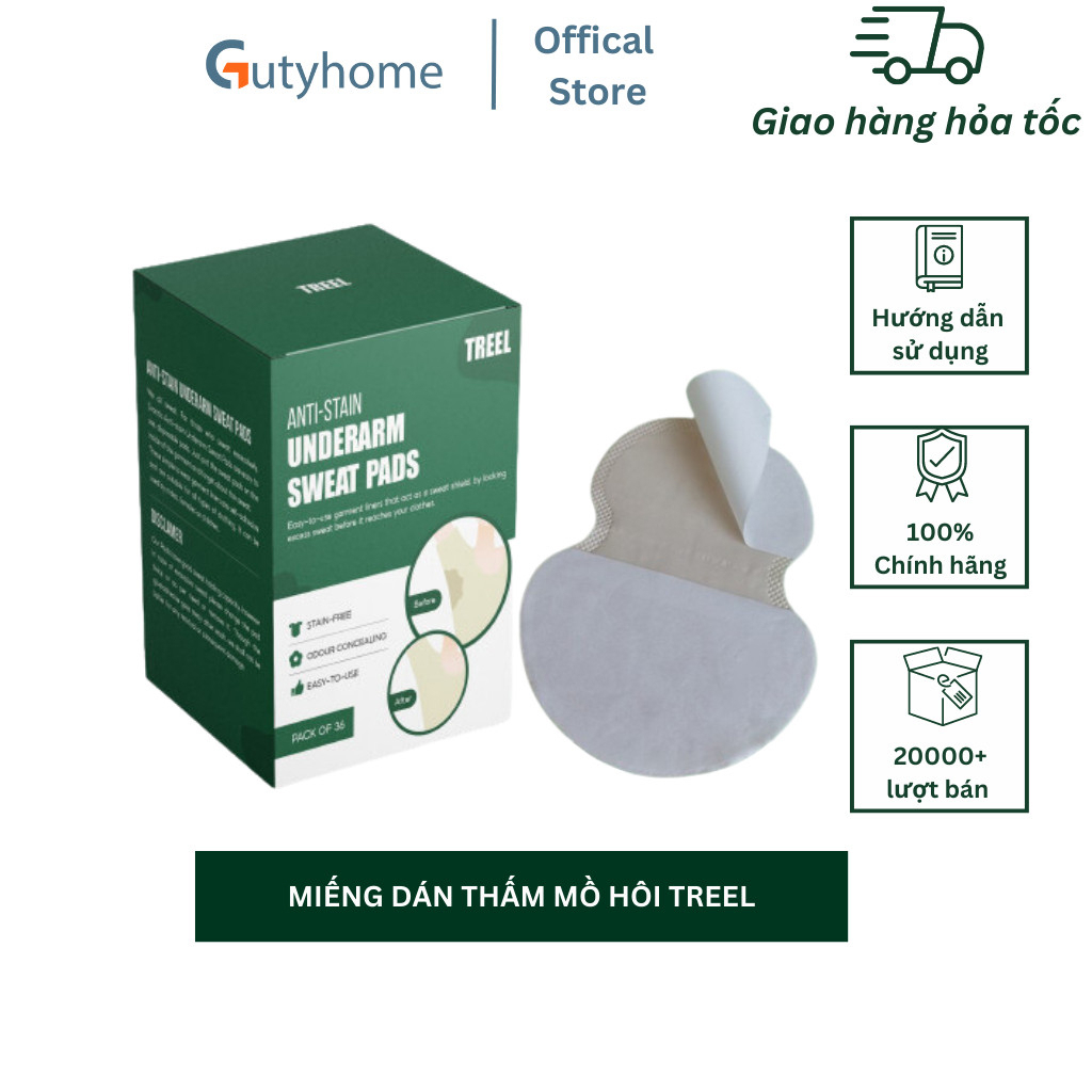 Miếng dán chống mồ hôi nách kisson, thấm hút trong suốt. Hộp 36 miếng ...