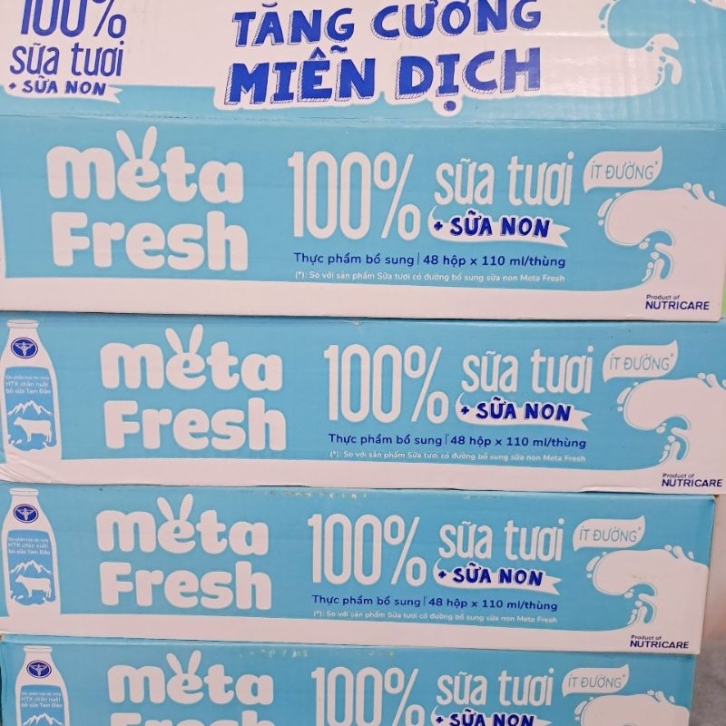 Sữa tươi+ sữa non Meta fresh ít đường | Shopee Việt Nam