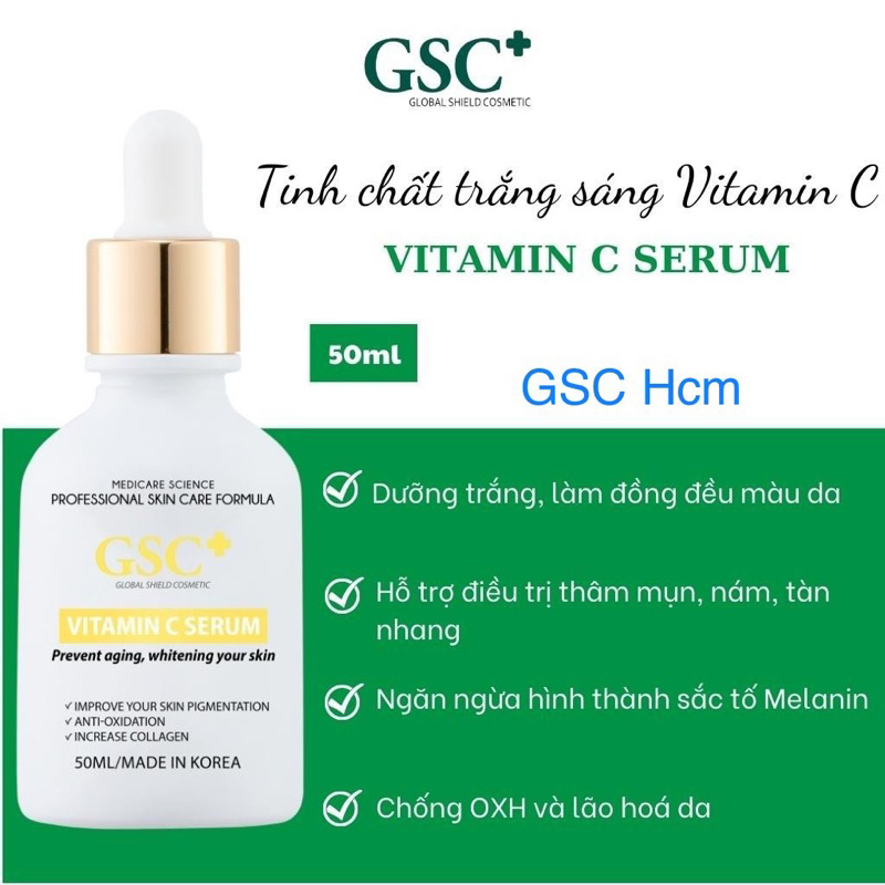 Tinh Chất Dưỡng Trắng Da GSC Vitamin C Serum - 50ml | Shopee Việt Nam