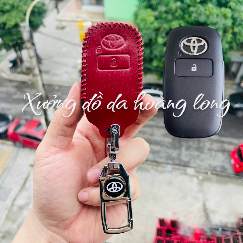 Bao da chìa khoá ô tô TOYOTA Wigo, Raize, Veloz cross ,avanza da bò ...