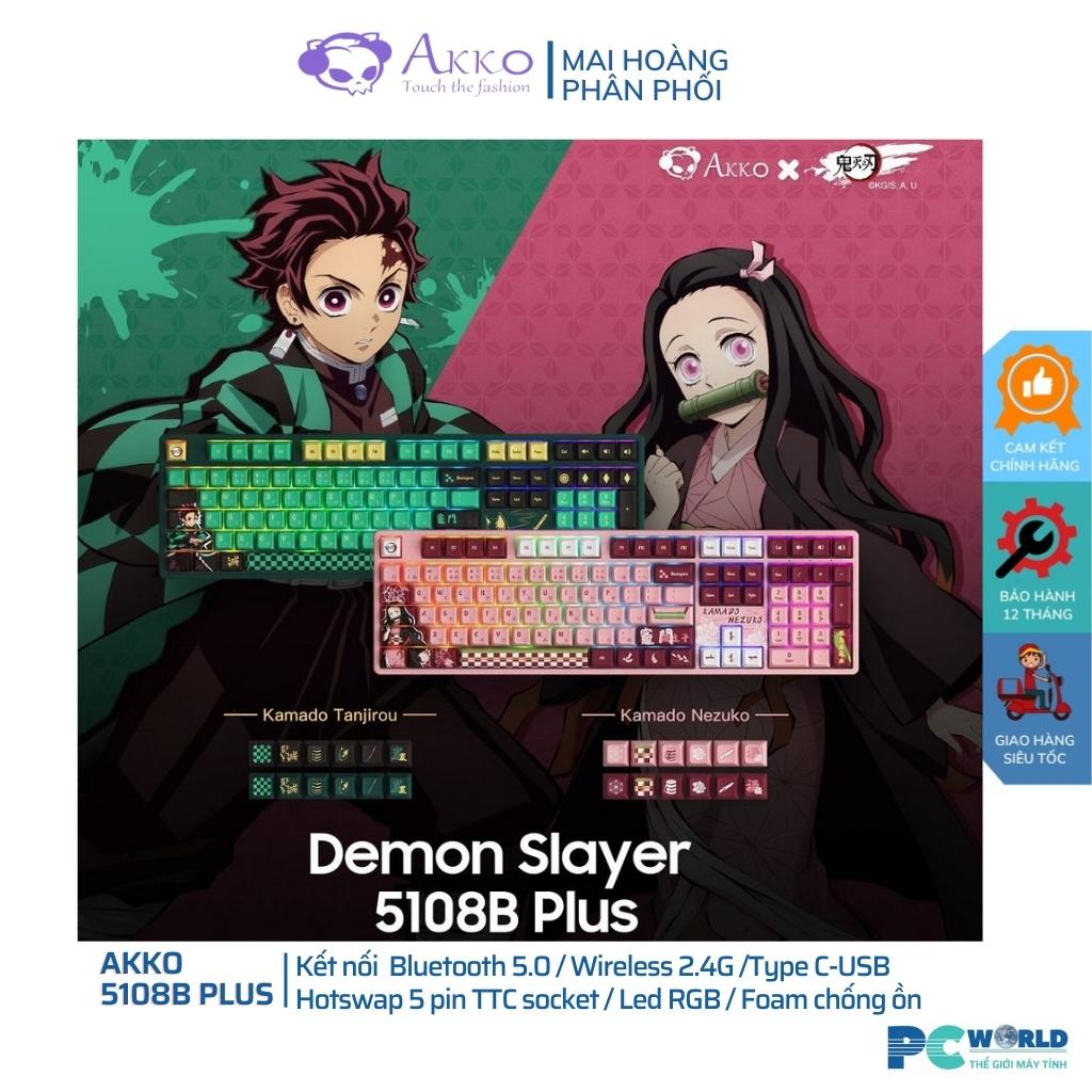Bàn phím AKKO 5108B Plus Demon Slayer - Kamado Tanjirou / Kamado Nezuko ...
