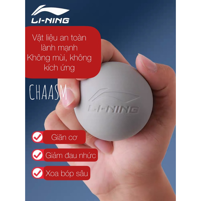 CHÍNH HÃNG-Bóng mini Li-Ning hỗ trợ tập luyện massage giãn cơ Yoga Gym ...