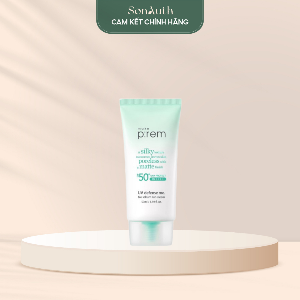 [Xanh lá] Kem chống nắng Make P:rem UV Defense Me.No Sebum Sun Cream ...