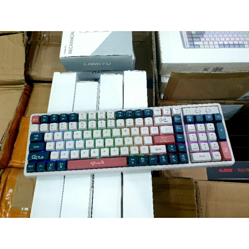 Bàn phím cơ Langtu Gk102 Pro led RGB hotswap 5pin không dây | Shopee Việt Nam