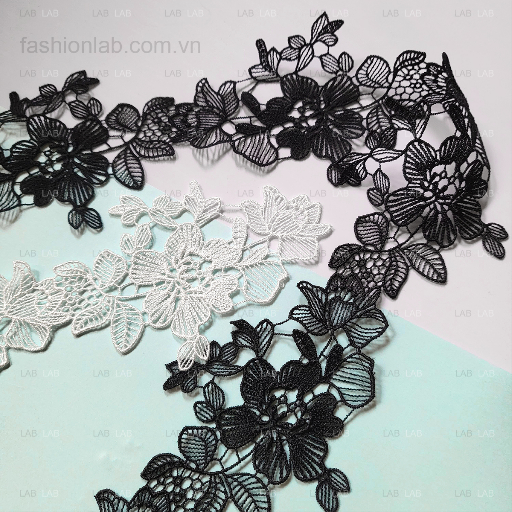 Ren viền 7.5cm hoạ tiết hoa dây #020803 (yard_0.9m) | Shopee Việt Nam