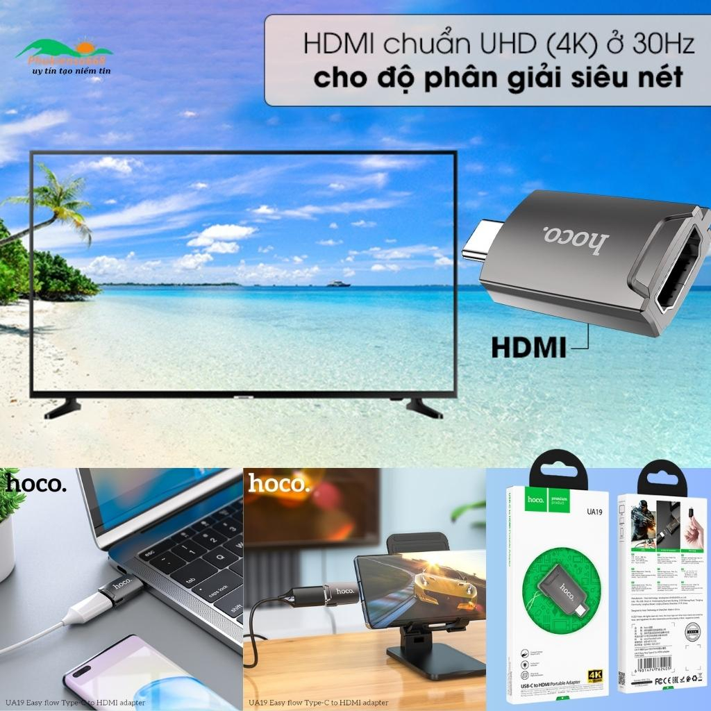 Bộ chuyển đổi UA19 từ cổng Type-C ra cổng HDMI giúp bạn dễ dàng kết nối ...