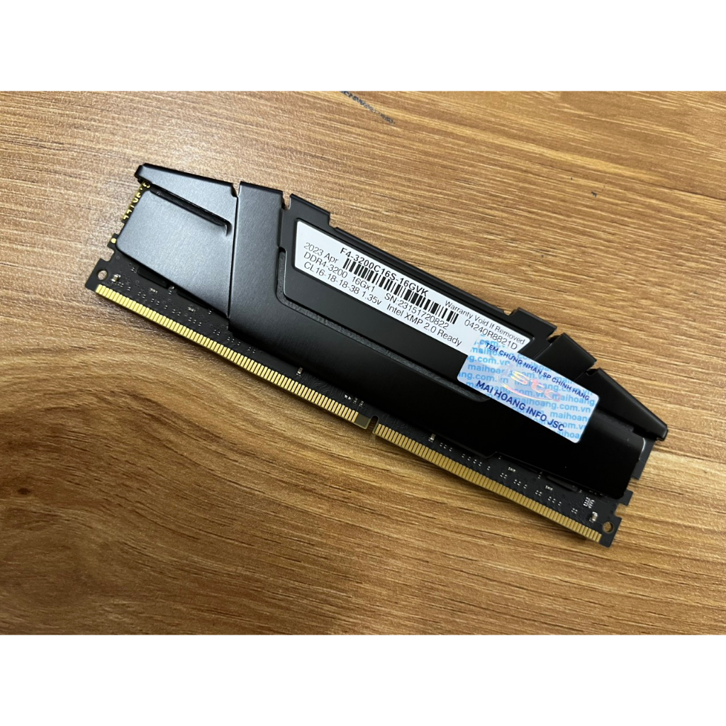 Bộ nhớ trong Ram Gskill Ripjaw V 8G/16G Bus 3200 Tản thép Đen New - Chính hãng - BH 36 Tháng ...