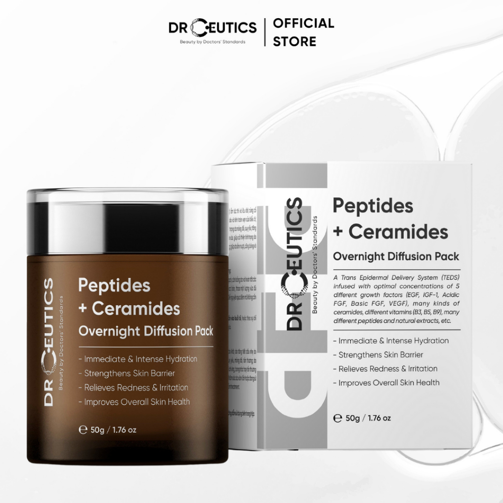 DRCEUTICS - Kem Dưỡng Phục Hồi Da Chứa Peptides Và Ceramides Overnight Diffusion Pack (50g ...