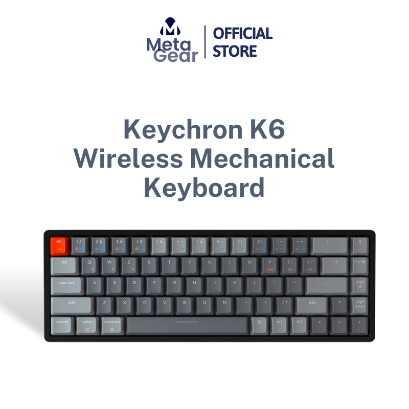 Bàn Phím Cơ Keychron K6 - Bàn Phím Layout 65% Không Dây Bluetooth - Khung Nhôm - Brown Switch ...