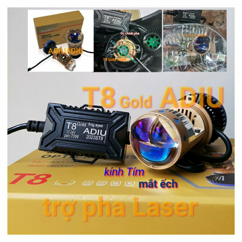 Bóng đèn bi cầu mini led T2 pro P6 plus 65W-T8 trợ pha Laser 70W, G63 Black ánh sáng trắng giá 1 ...