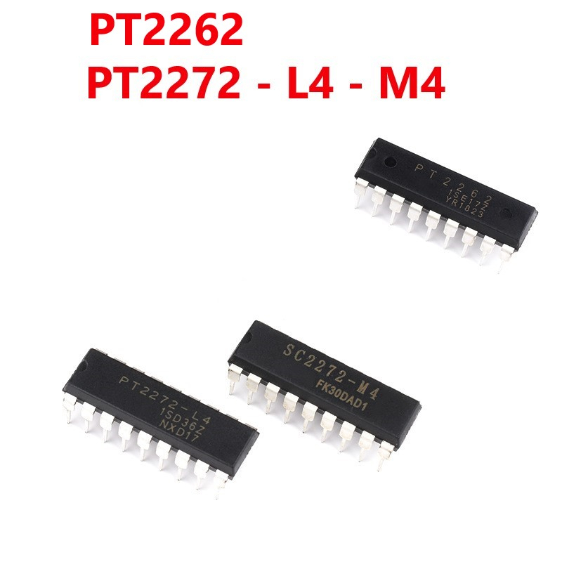 IC PT2262 PT2272-L4 Dip 18 thu giải mã thu tín hiệu RF không dây - Có chốt tín hiệu ON/OFF RF315 ...