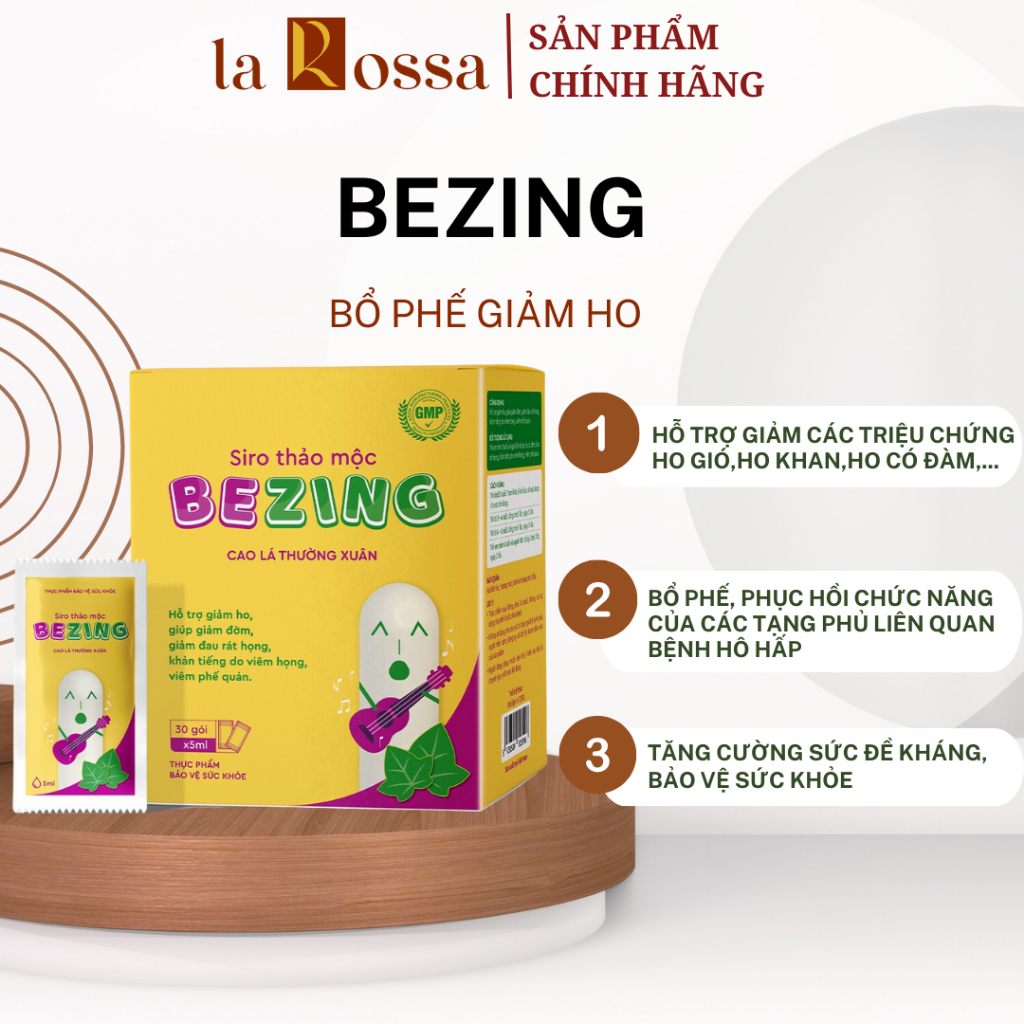 Siro Ho Thảo Mộc Bezing Bổ Phế, Giảm Ho, Giảm Đờm, Khàn Tiếng, Viêm Phế ...