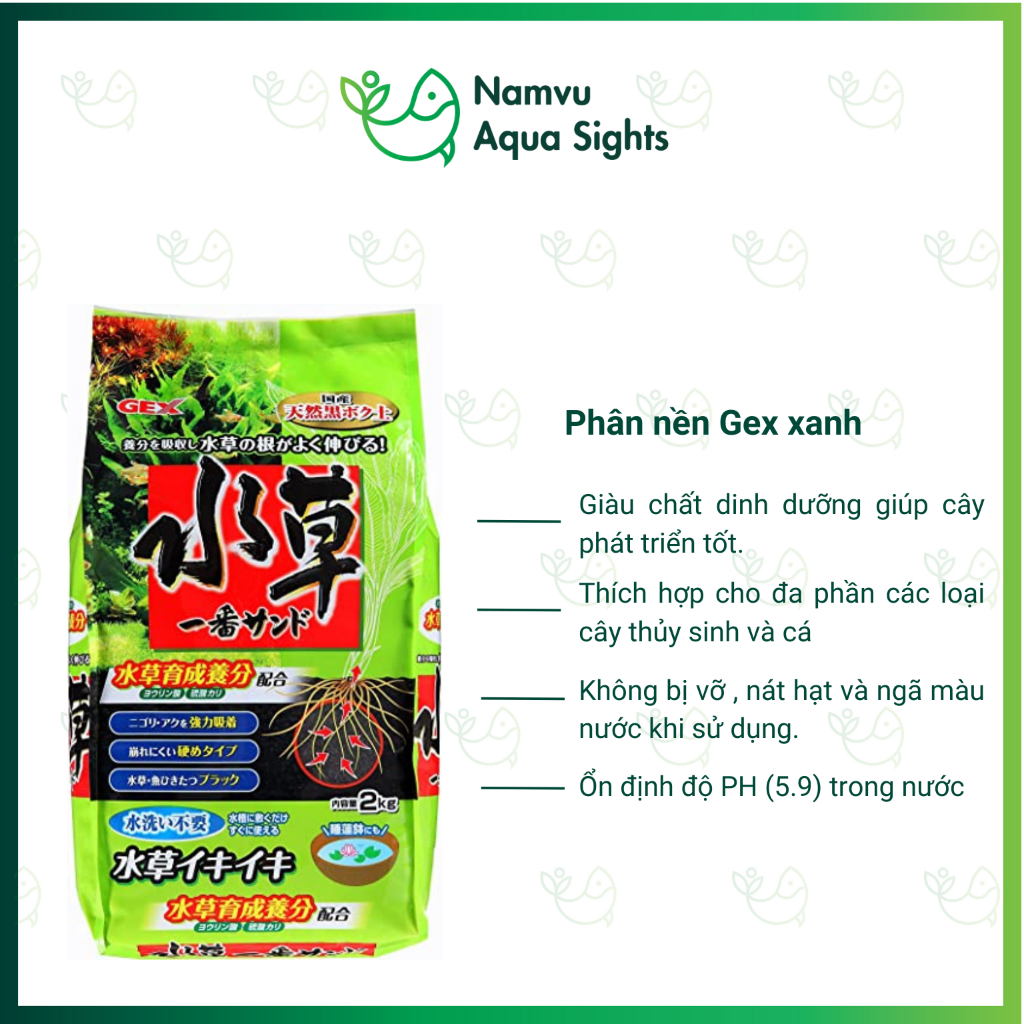Phân nền thủy sinh Gex Water Plant Sand - Gex xanh 8kg | Shopee Việt Nam