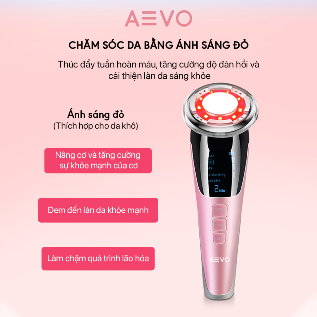 Máy Chăm Sóc Da Bằng Ánh Sáng Đỏ Aevo Hot & Cool Photon thegioisuatot | Shopee Việt Nam