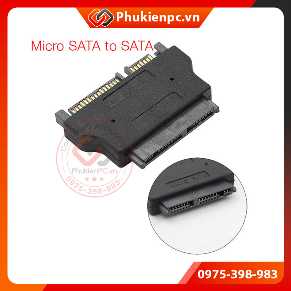 Đầu chuyển đổi SATA 22Pin (7+15Pin) sang Micro SATA 7+9 Pin ổ cứng SSD ...