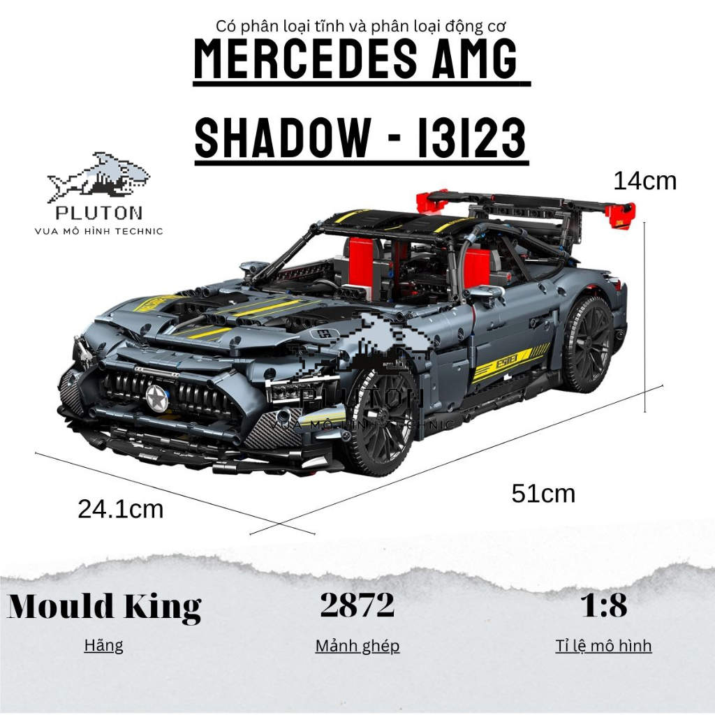 Mô hình lắp ráp siêu xe technic Merrcedes AMG Shadow tỉ lệ 1:8 SKU ...