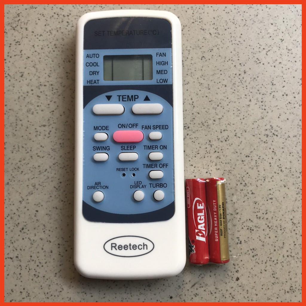 Remote điều khiển điều hòa reetech đa năng tặng kèm pin nút tím ...