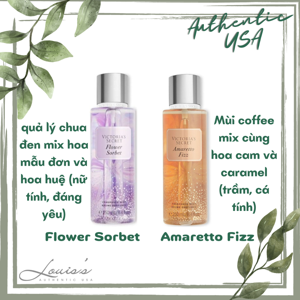 [ Mini ] AMARETTO FIZZ , FLOWER SORBET - Body mist / Xịt thơm toàn thân ...