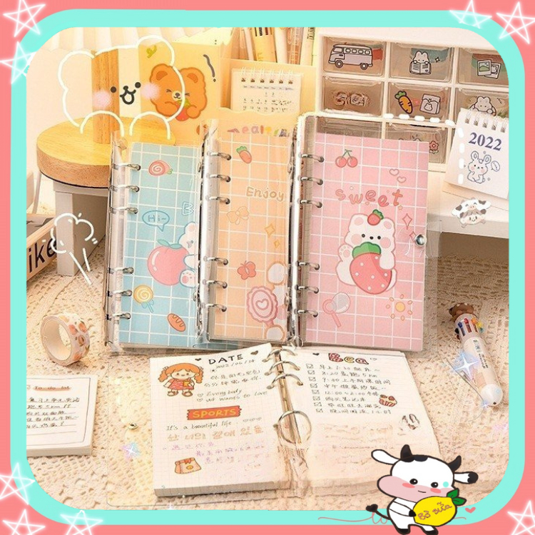 Sổ Tay A6 Còng Ghi Chép Mini Cute Sắt Bò Sữa VPS24 | Shopee Việt Nam