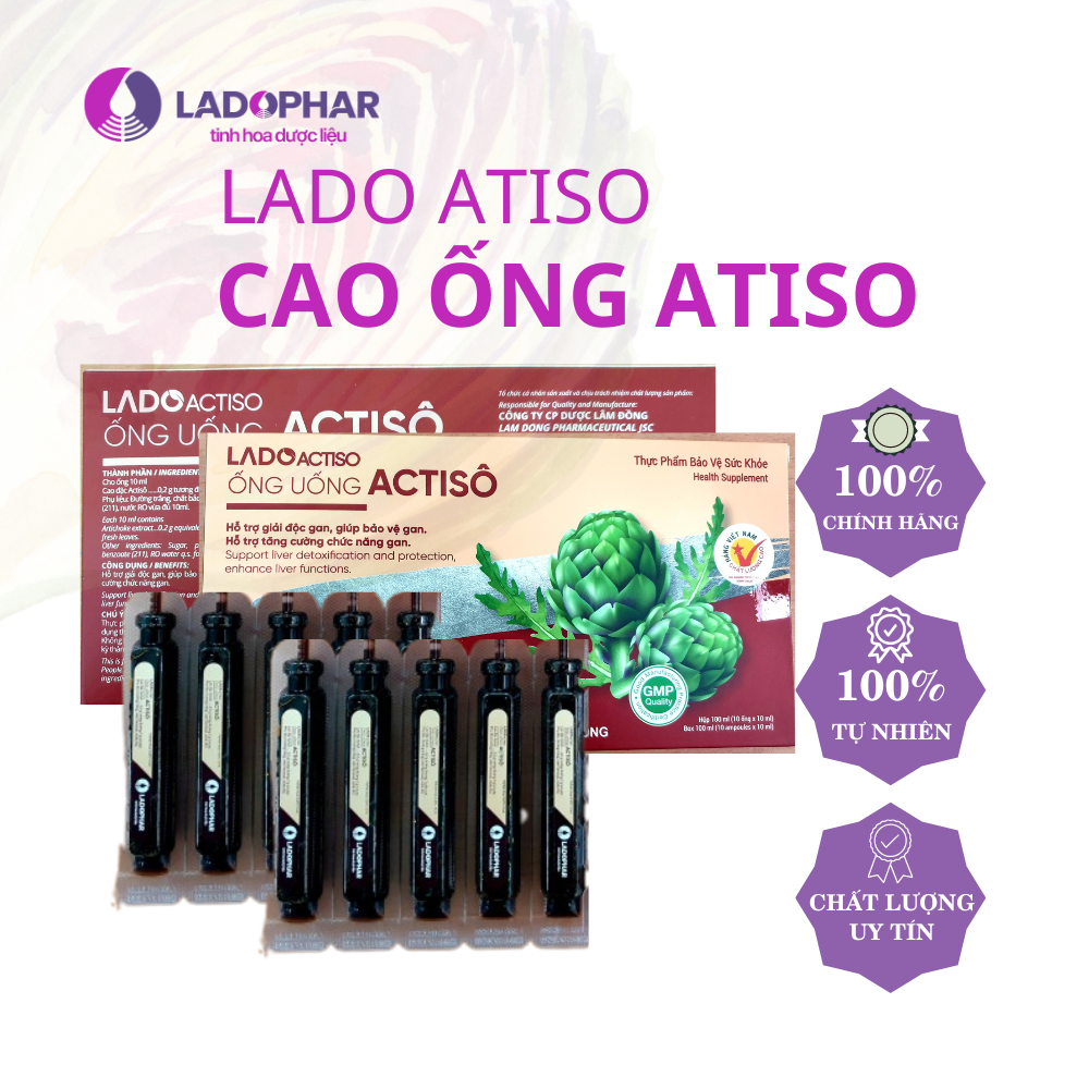 Cao ống uống atiso LADOPHAR giúp tăng cường chức năng gan hộp 10 ống ...