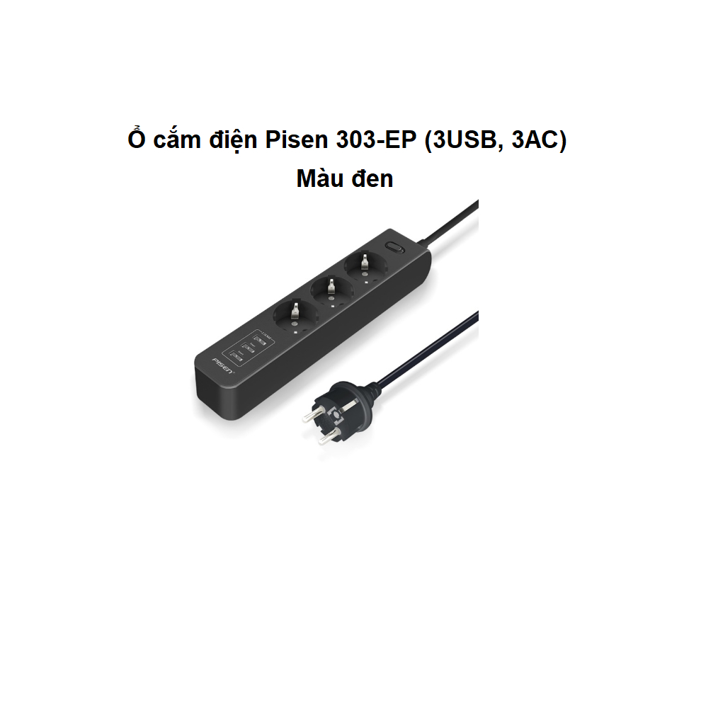Ổ cắm điện đa năng Pisen 303-EP (3USB, 3AC) | Shopee Việt Nam