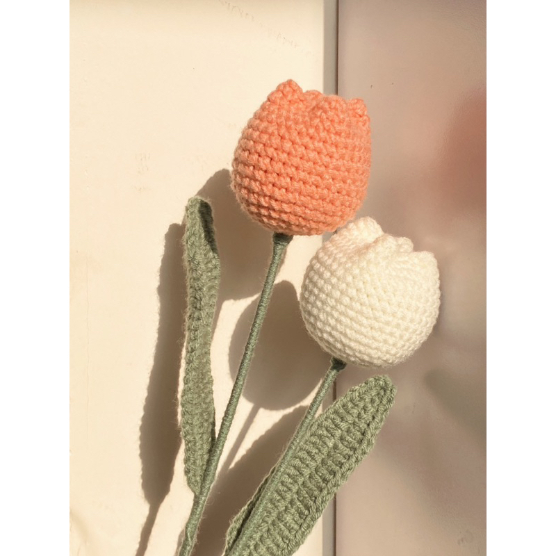 Lẻ 1 bông hoa tulip len handmade, hoa tulip búp | Shopee Việt Nam
