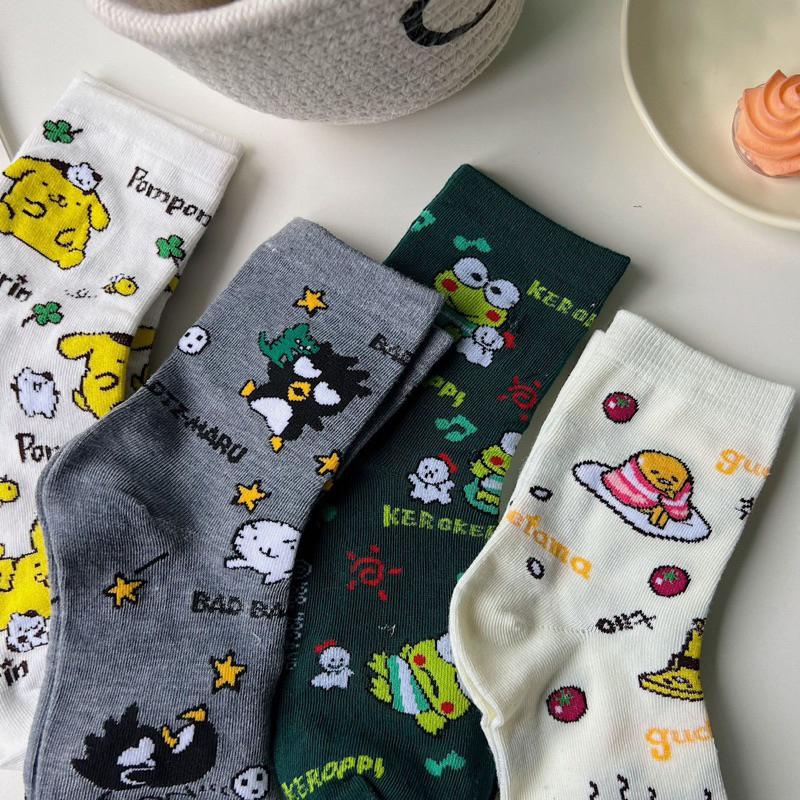 TL156 Tất vớ nữ cổ cao hình hoạt hình Sanrio BULL.SHOP | Shopee Việt Nam