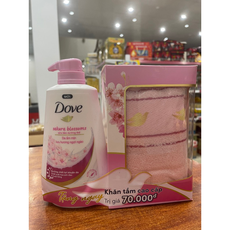 Sữa tắm Dove Sakura blossoms hoa anh đào và muối hồng 500g | Shopee ...