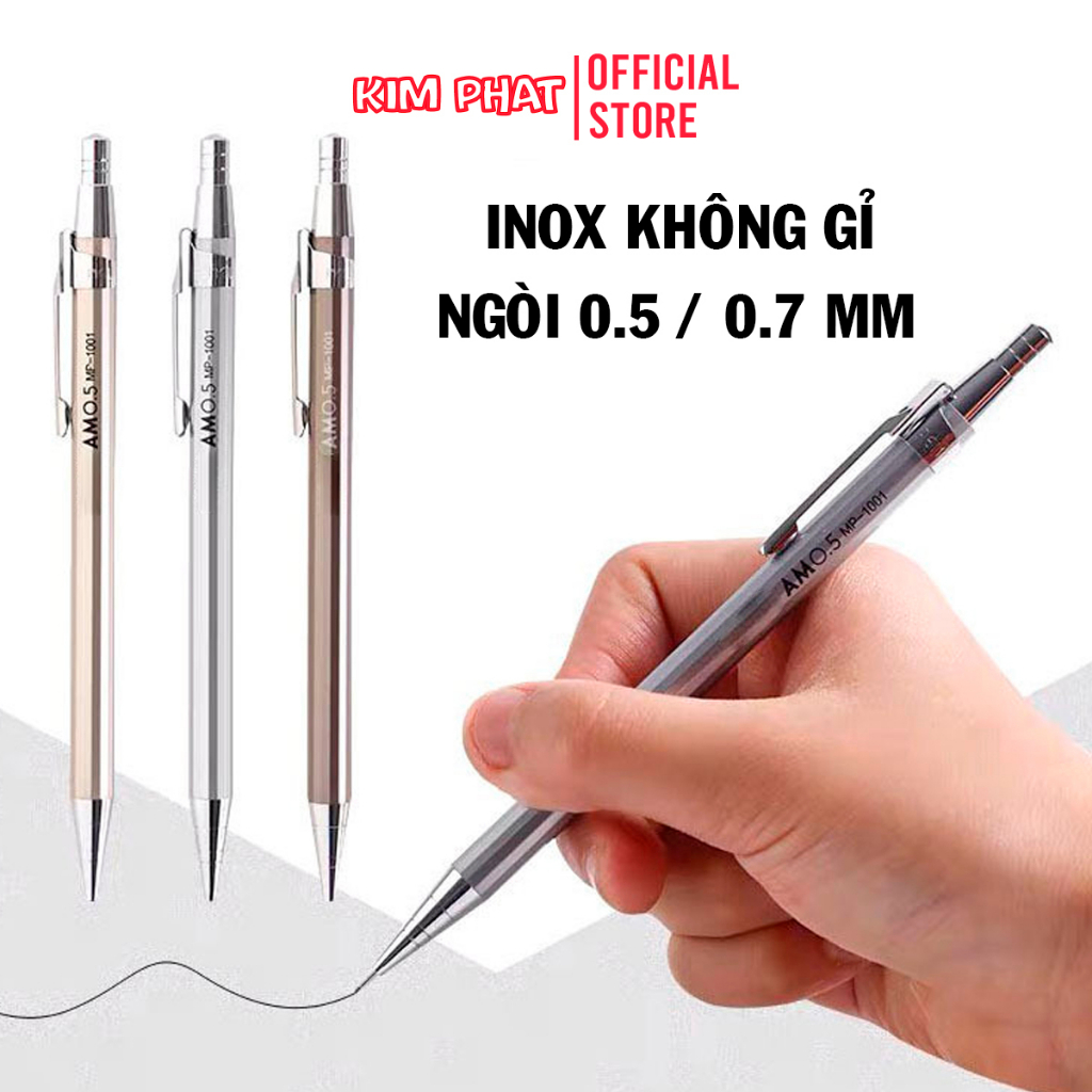 Bút chì kim bấm 2B vỏ INOX MIDA 0.5 / 0.7 mm | Shopee Việt Nam