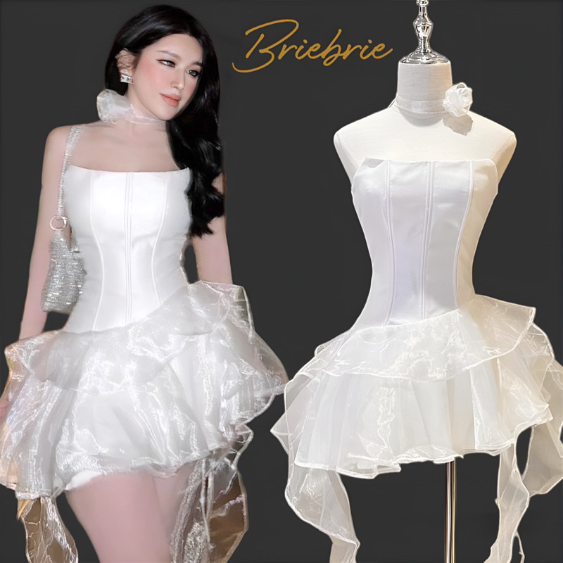 Đầm cúp ngực coset eo Briebrie thiết kế cao cấp chất liệu tafta, sang ...