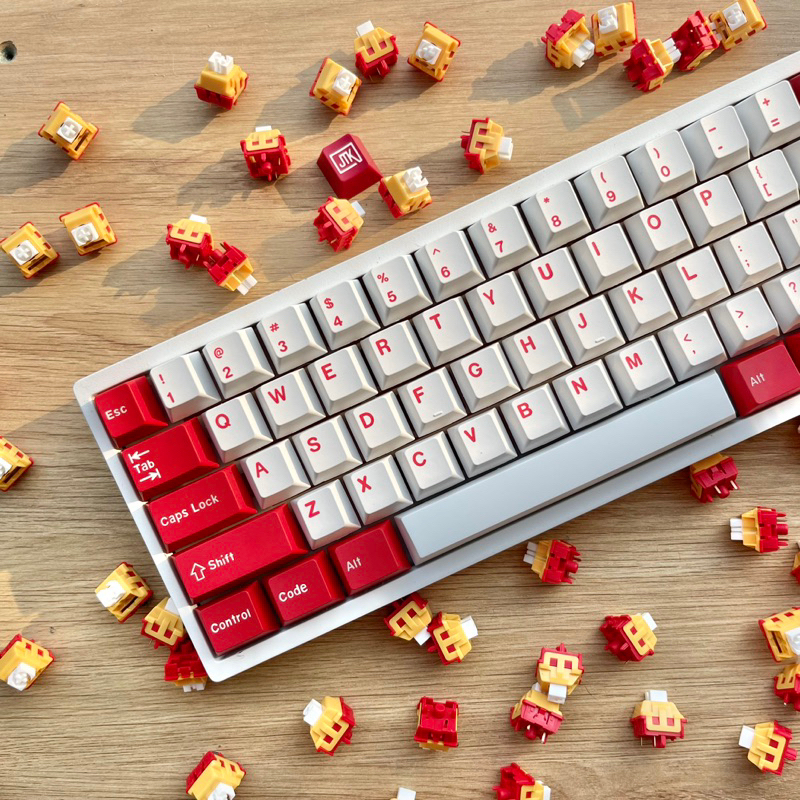 Keycap Classic red mix chơi nhiều layout giá rẻ cho bàn phím cơ ...