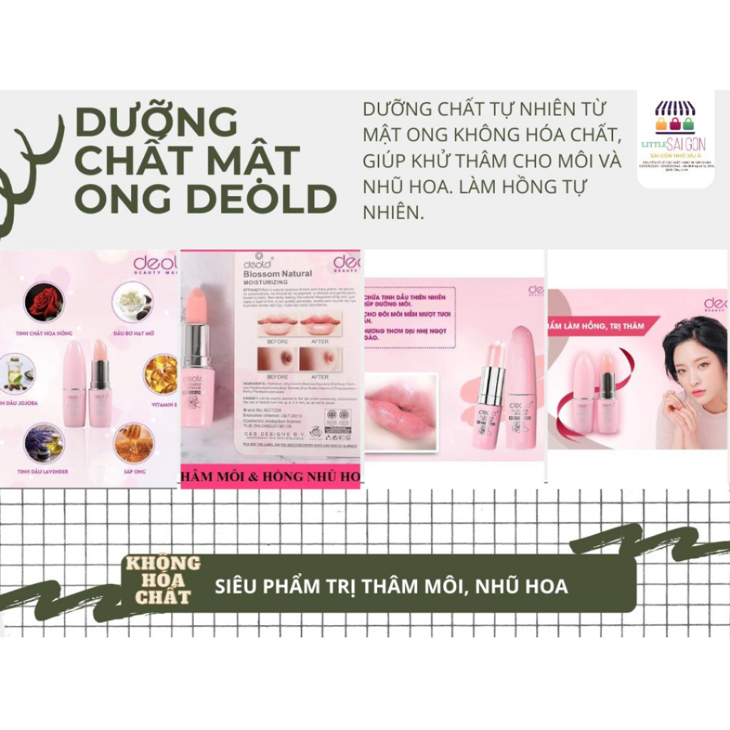 [HÀNG CHÍNH HÃNG] Son Dưỡng Môi Deold Ngừa Thâm Môi, Hồng Nhủ Hoa bằng ...