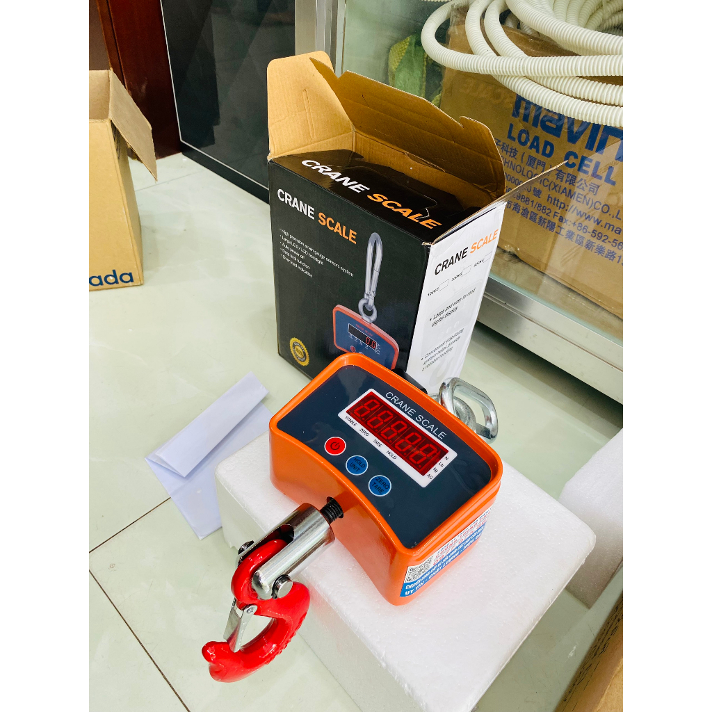 Cân treo móc cẩu điện tử OCS HP Mức cân 500kg độ đọc 0.1Kg, cân treo hiện đại chính xác đến từng ...